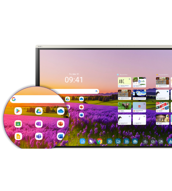 SMART Board MX065-V5 interactive display with iQ